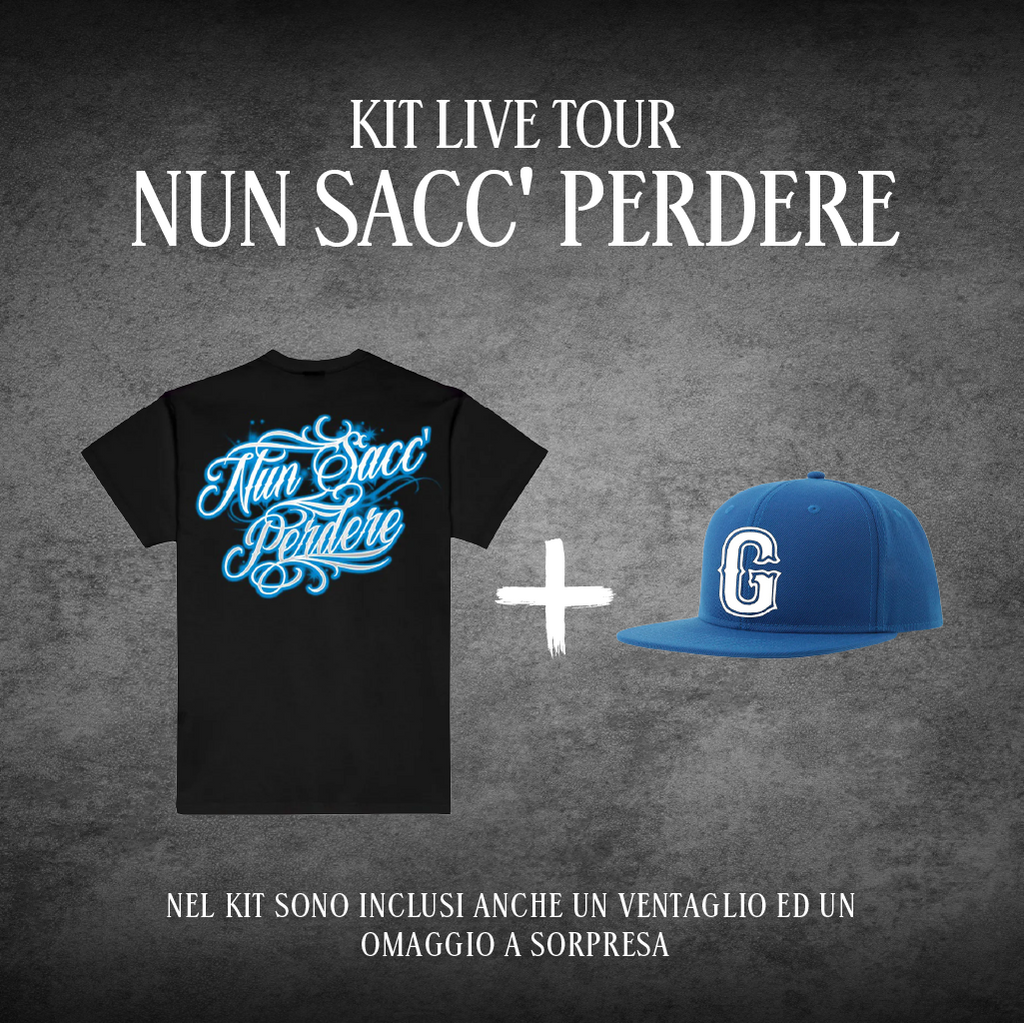 Kit live tour Nun sacc' perdere | Geolier Merch di Golden Boys S.R.L.