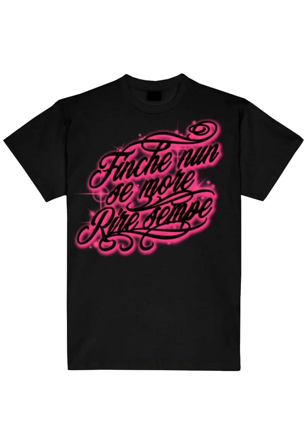 T-shirt Finchè nun s e more rire sempe | Geolier Merch di Golden Boys ...